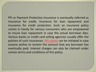 Ppi claims | PPTX