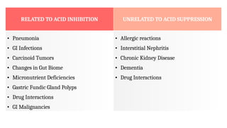 Proton Pump Inhibitors - Their potency and side effects | PPTX