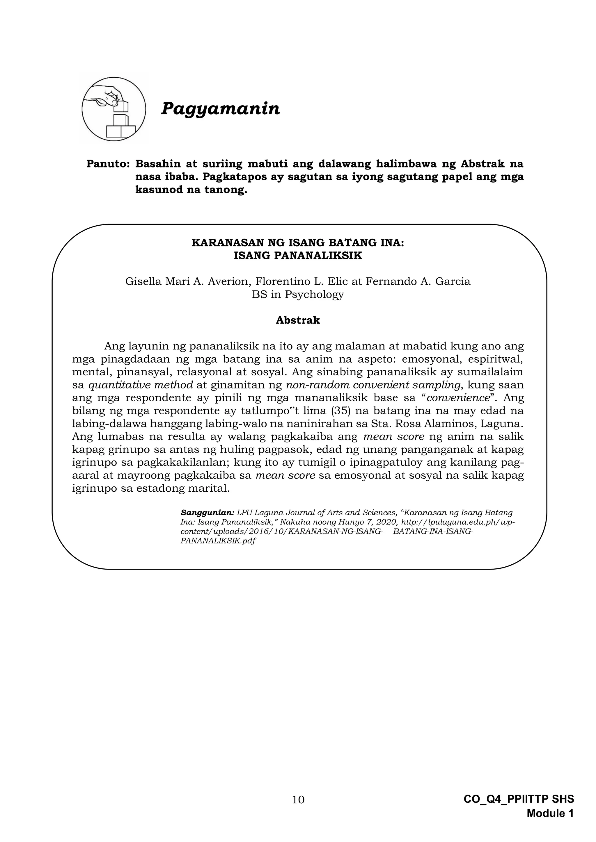 PPIITTP_Q4_M1_Pagsusuri-ng-ilang-halimbawang-pananaliksik-sa-Filipino ...