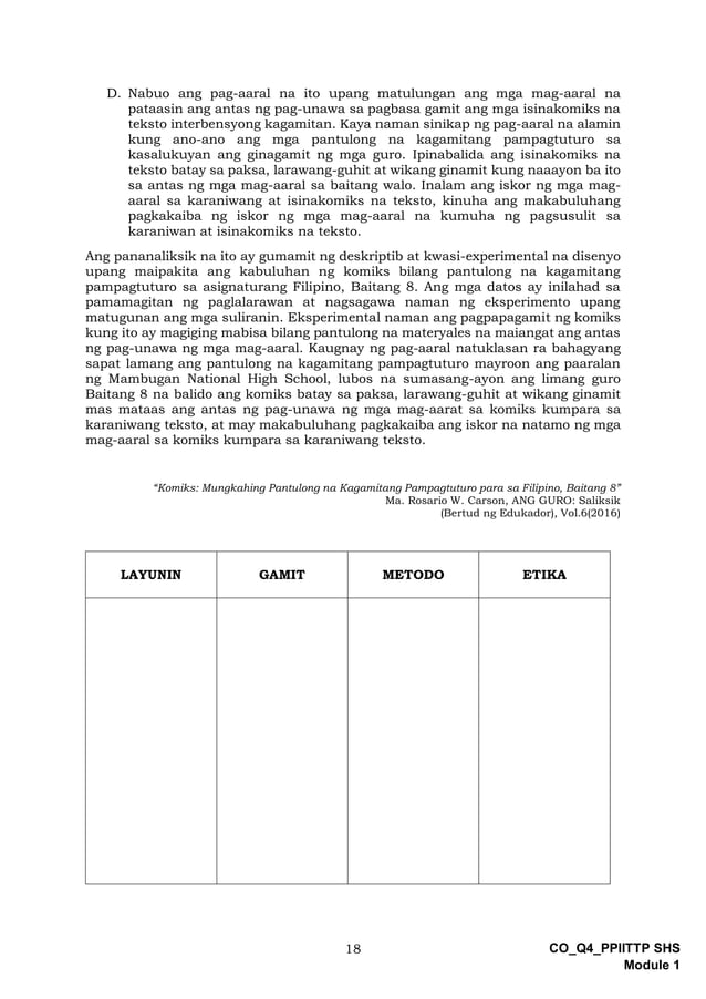 PPIITTP_Q4_M1_Pagsusuri-ng-ilang-halimbawang-pananaliksik-sa-Filipino-batay-sa-layunin-gamit ...