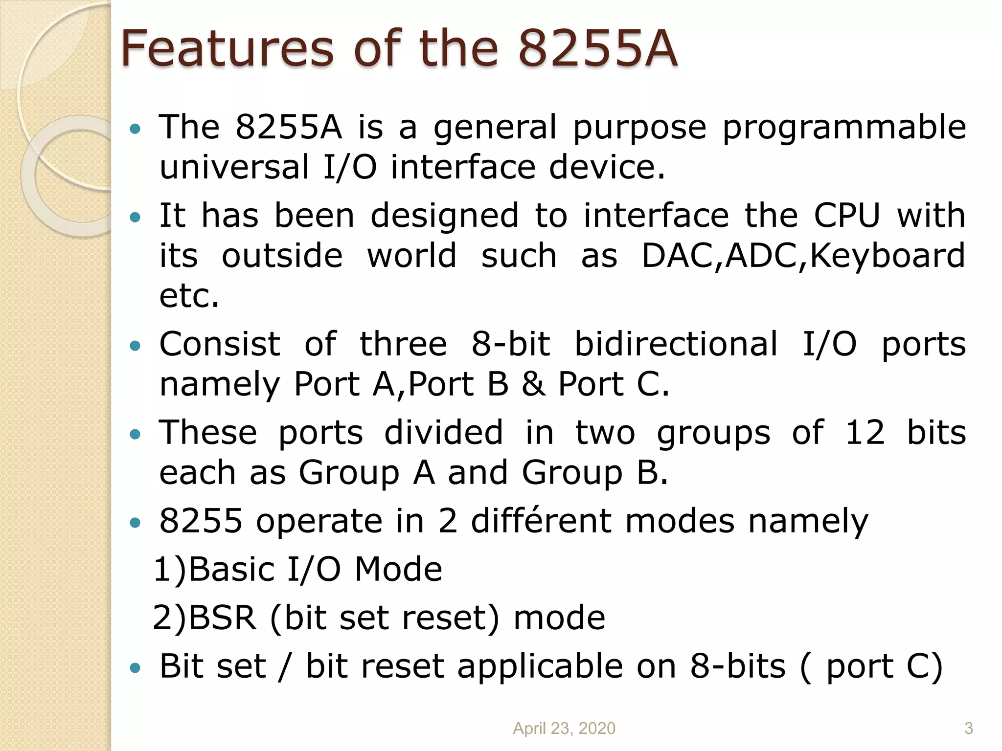 8255_Ppi new | PPTX | Operating Systems | Computer Software and Applications