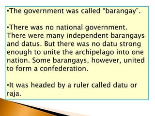 Philippine History: Pre-Spanish | PPTX