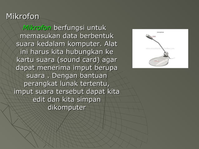Macam perangkat Input beserta fungsinya | PPT