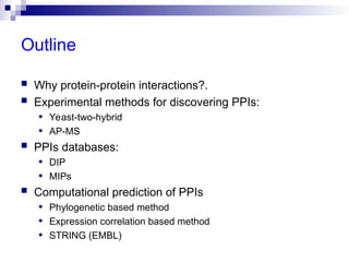Protein protein interaction important doc | PPT