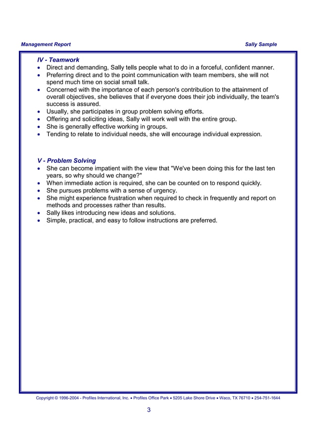 Ppi Sample Report Management Rep | PDF