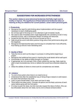 Ppi Sample Report Management Rep | PDF