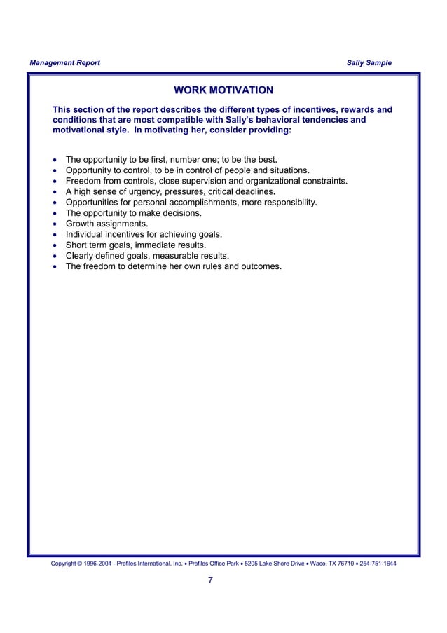 Ppi Sample Report Management Rep | PDF