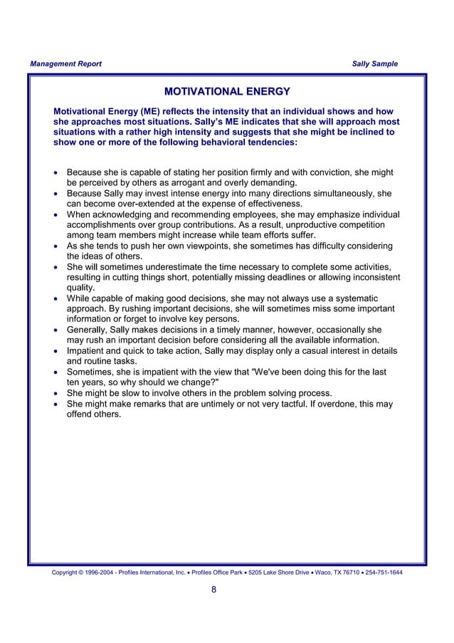 Ppi Sample Report Management Rep | PDF