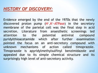 proton pump inhibitors discovery and development | PPTX