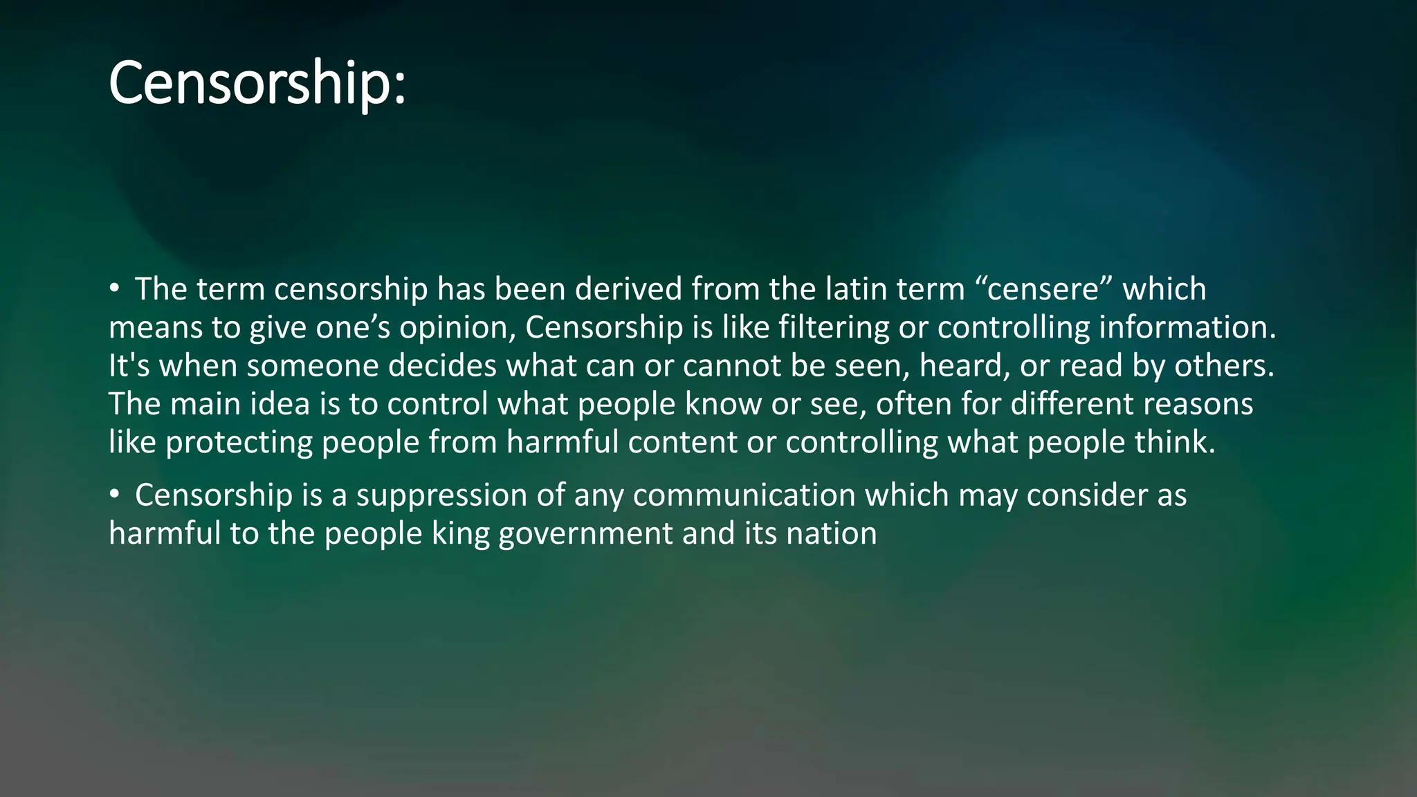 PPIT Q 2.pptx about filtering types of censorship | PPT