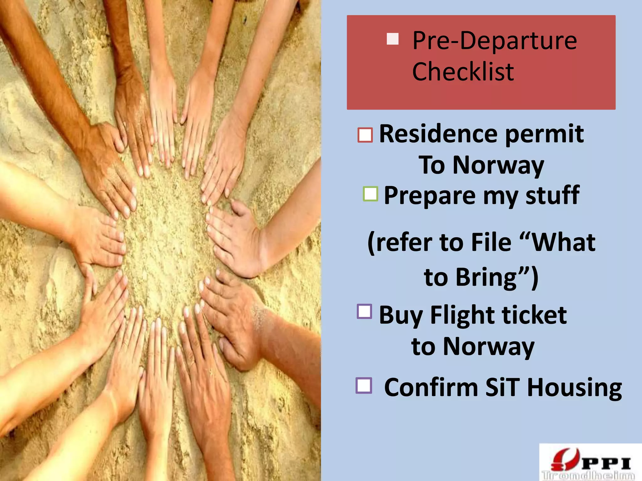 To Do Checklist (Pre-Departure) | PPT