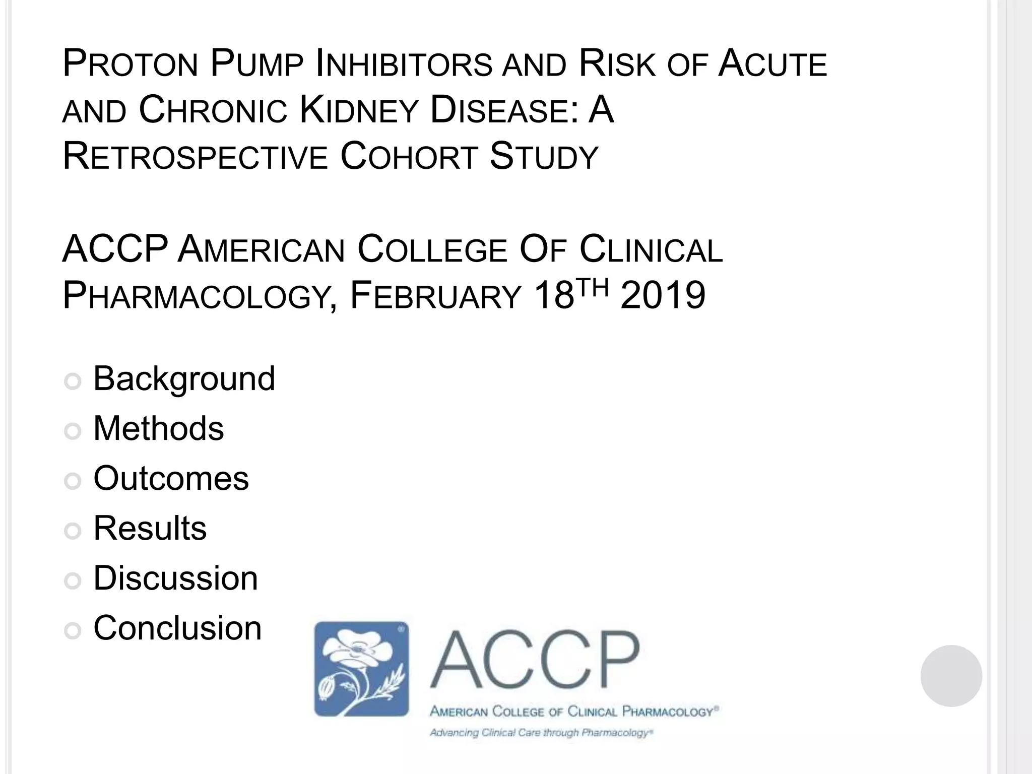 Proton Pump Inhibitors and Risk of Acute and Chronic Kidney Disease: A ...