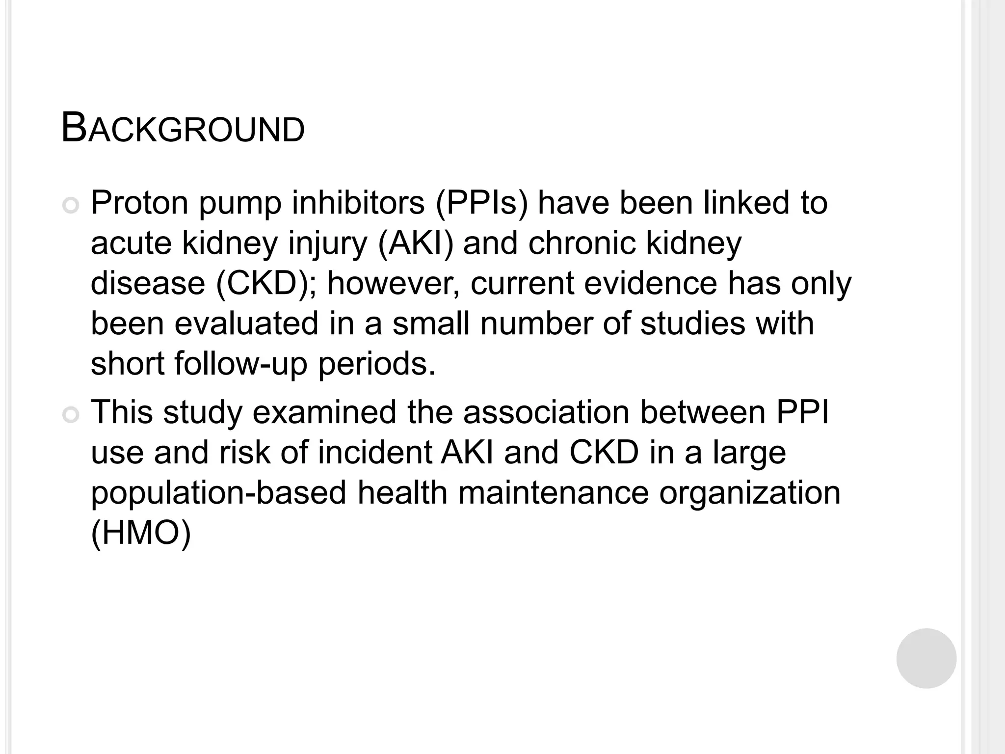 Proton Pump Inhibitors and Risk of Acute and Chronic Kidney Disease: A ...