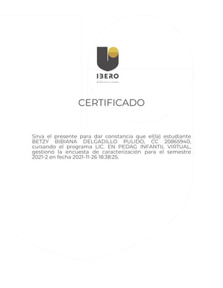 certificado ...