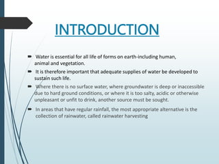 Power point presentation on Rainwater harvesting | PPTX