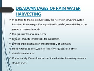 Power point presentation on Rainwater harvesting | PPTX