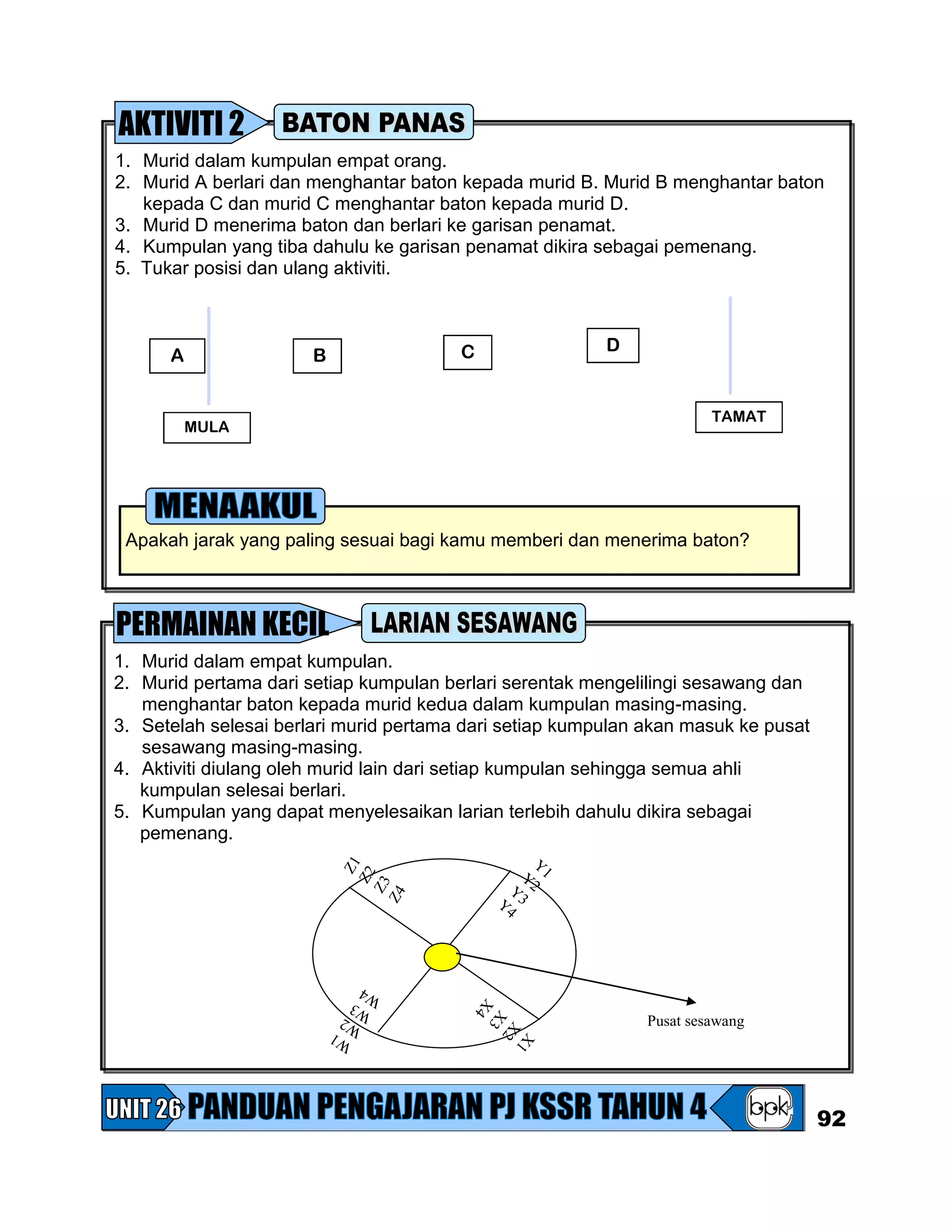 Panduan Pengajaran Pendidikan Jasmani KSSR Tahun 4 | PDF