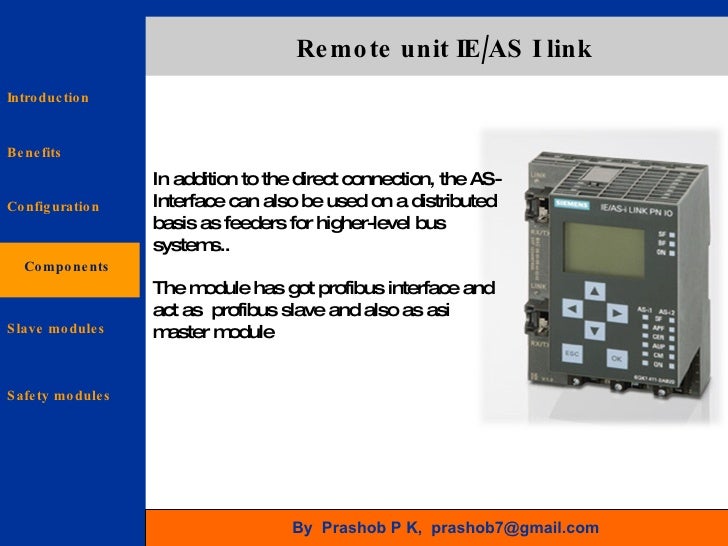 Asi : Actuator Sensor Interface