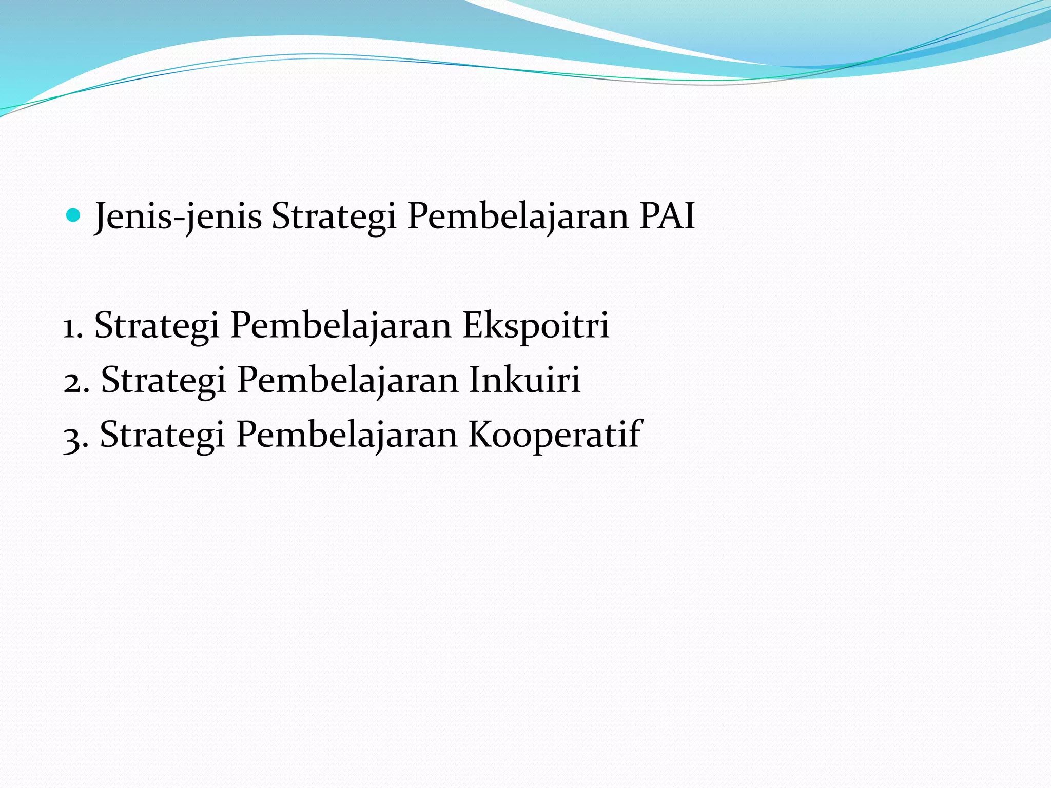 MODEL PEMBELAJARAN PAI | PPTX