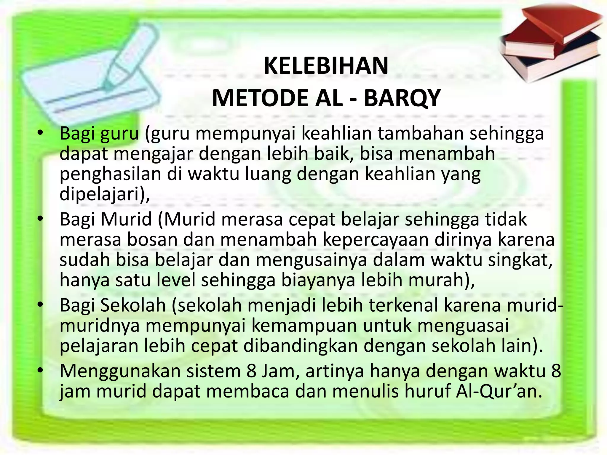metode baca tulis Al-Quran (Al Barqy) | PPTX