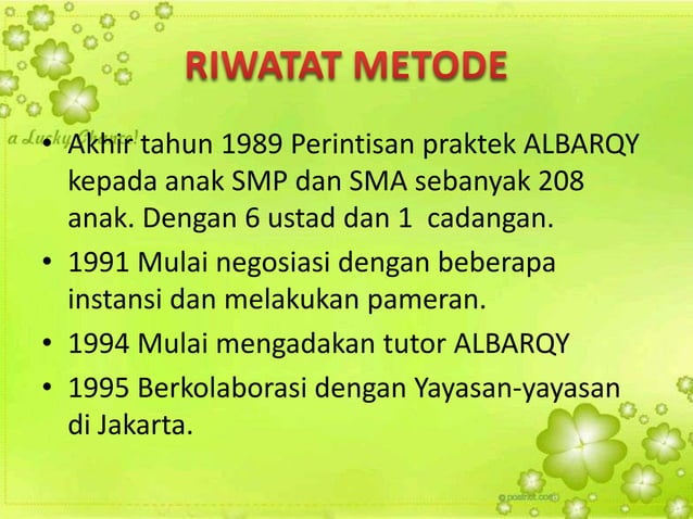 metode baca tulis Al-Quran (Al Barqy) | PPTX