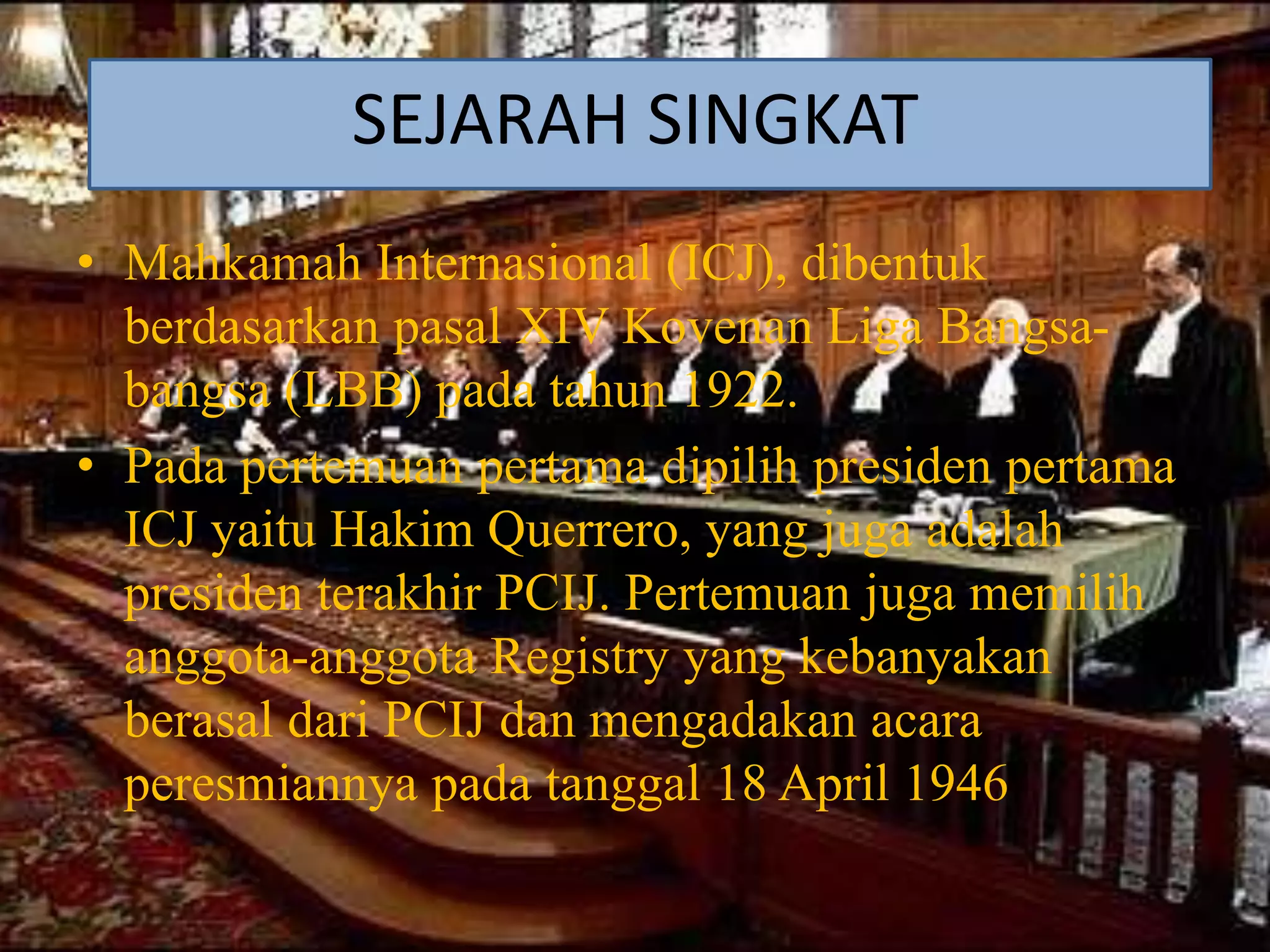 Mahkamah Internasional (ICJ) PPKN | PPTX