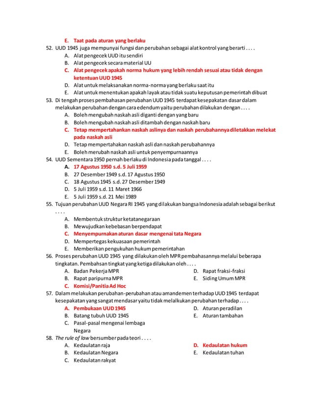 LATIHAN SOAL PPKN SMA | DOCX
