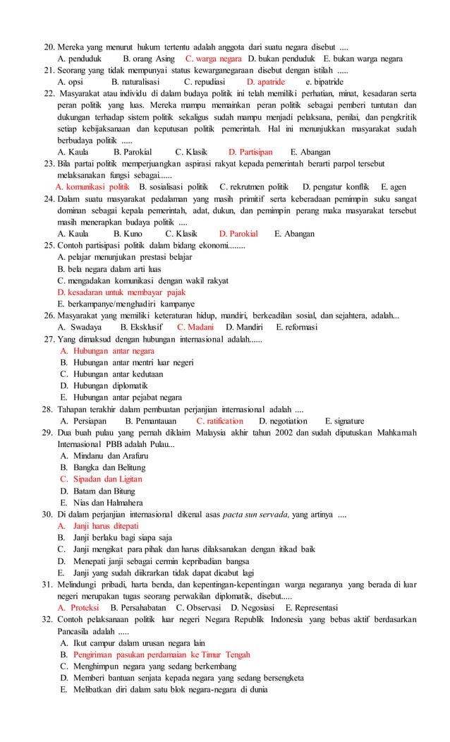 Ppkn us 2020 + answer | PDF