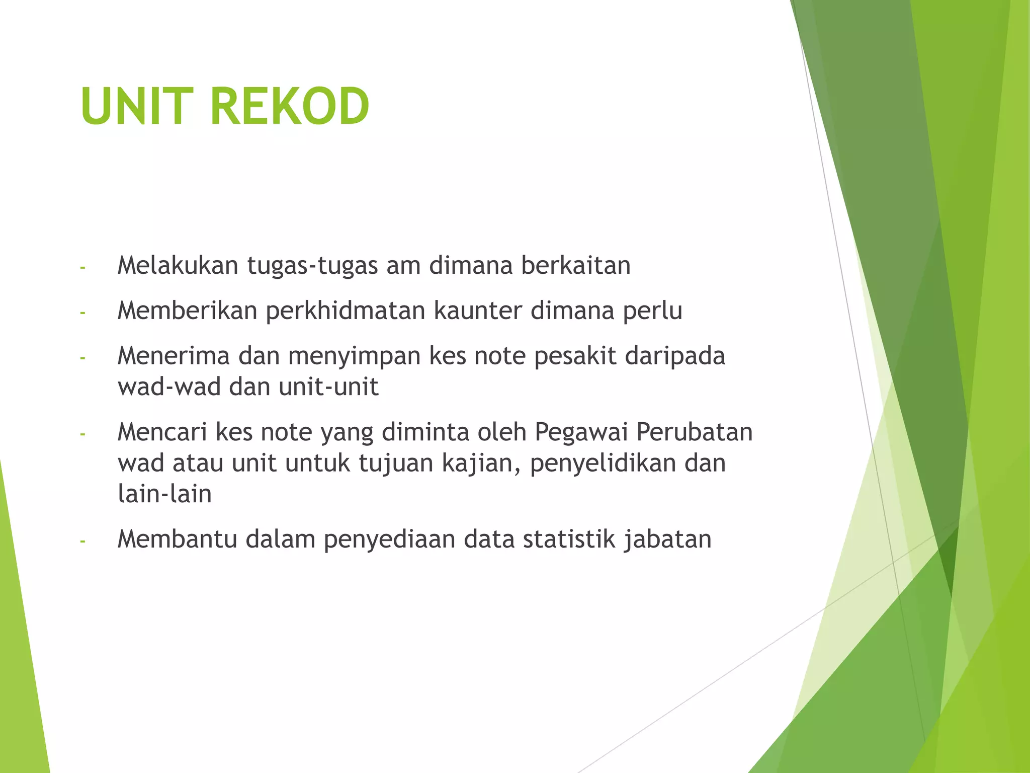 Senarai Tugas Dan Tanggungjawab Pembantu Perawatan Kesihatan | PPTX