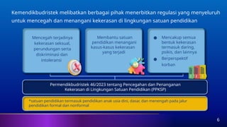 Pencegahan dan penanganan kekerasan dalam satuan pendidikan | PPTX
