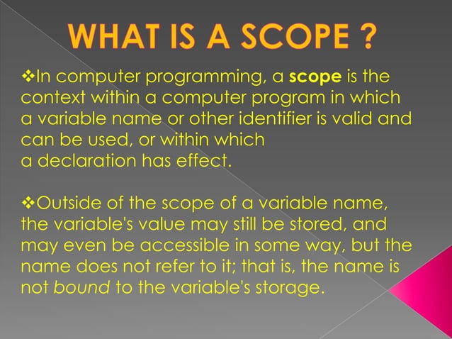 Scope - Static and Dynamic | PPTX