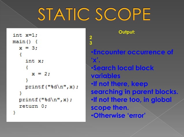 Scope - Static and Dynamic | PPTX