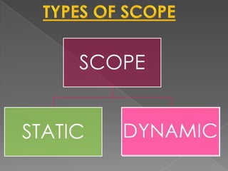 Scope - Static and Dynamic | PPTX