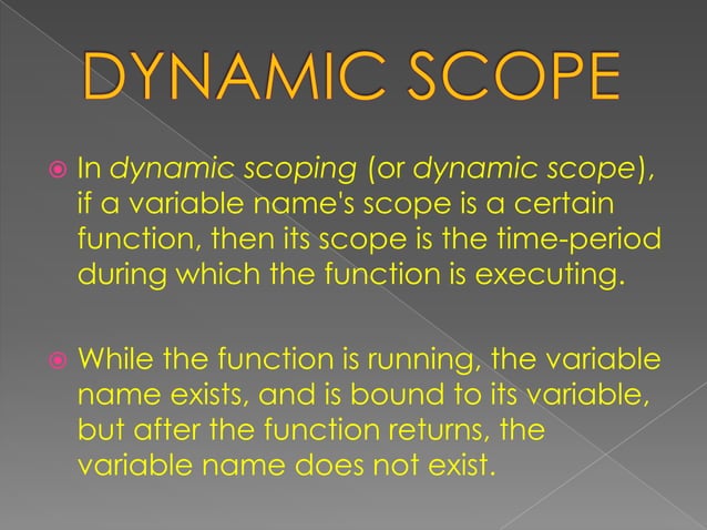Scope - Static and Dynamic | PPTX