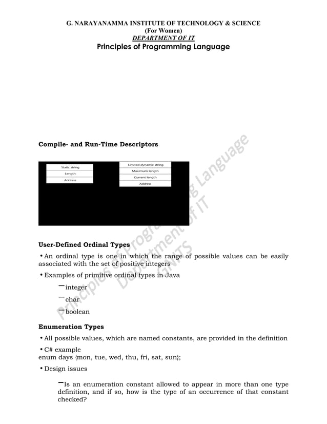 Principles Of Programming Languages Detail Notes Pdf Programming Languages Computing