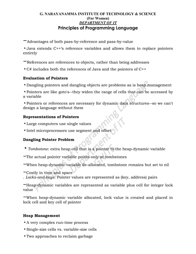Principles Of Programming Languages Detail Notes Pdf