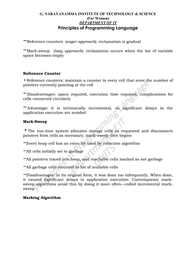 Principles Of Programming Languages Detail Notes Pdf Programming