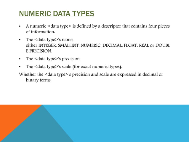 Numeric Data Types & Strings | PPTX