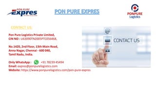 Express Cargo Services in Chennai | PPTX