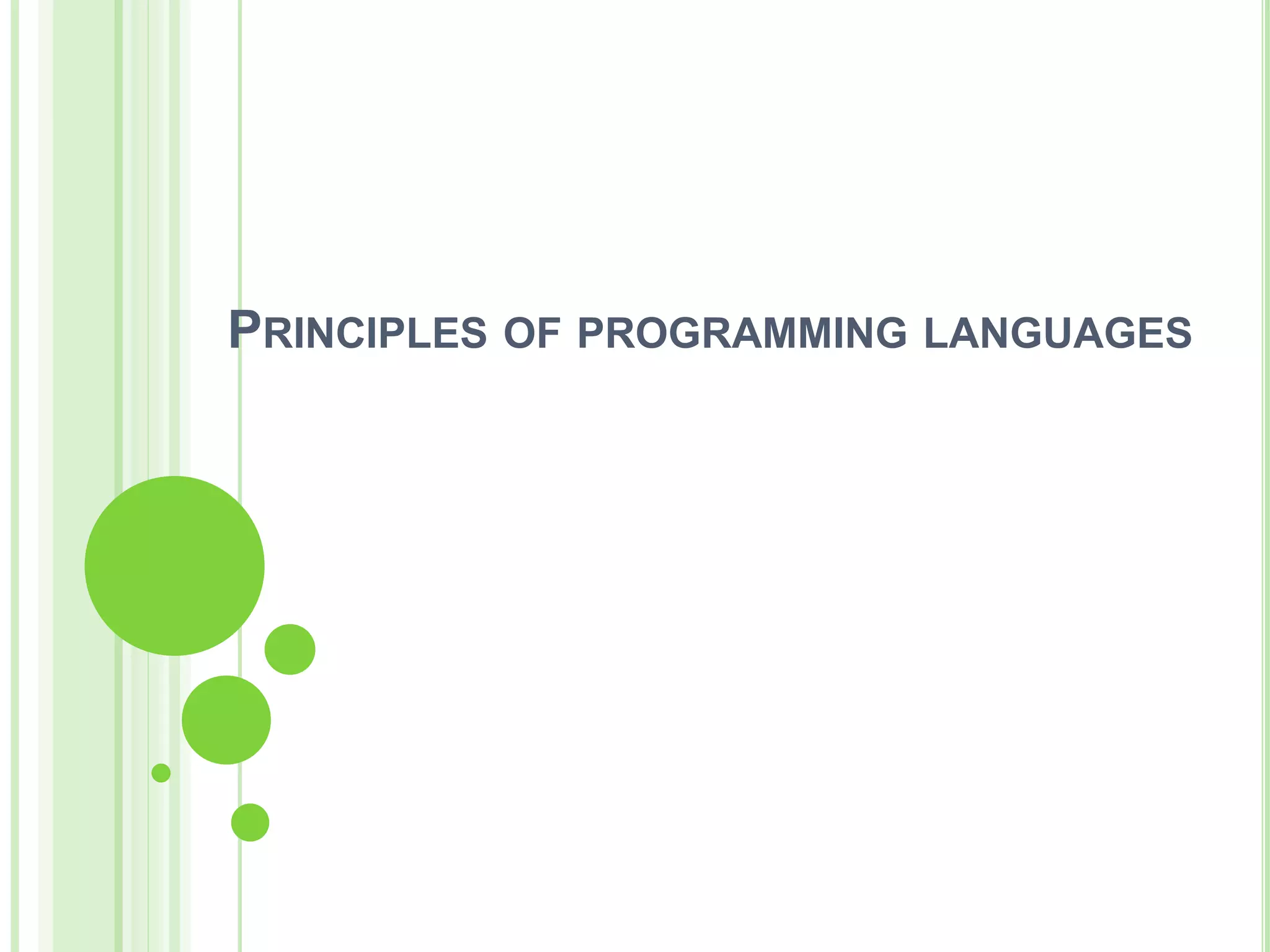 principles of programming languages | PPTX