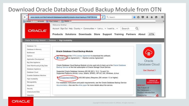 Oracle Database Backup Cloud Service Ppt
