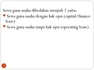 Presentasi Sewa Guna Usaha (leasing) | PPT