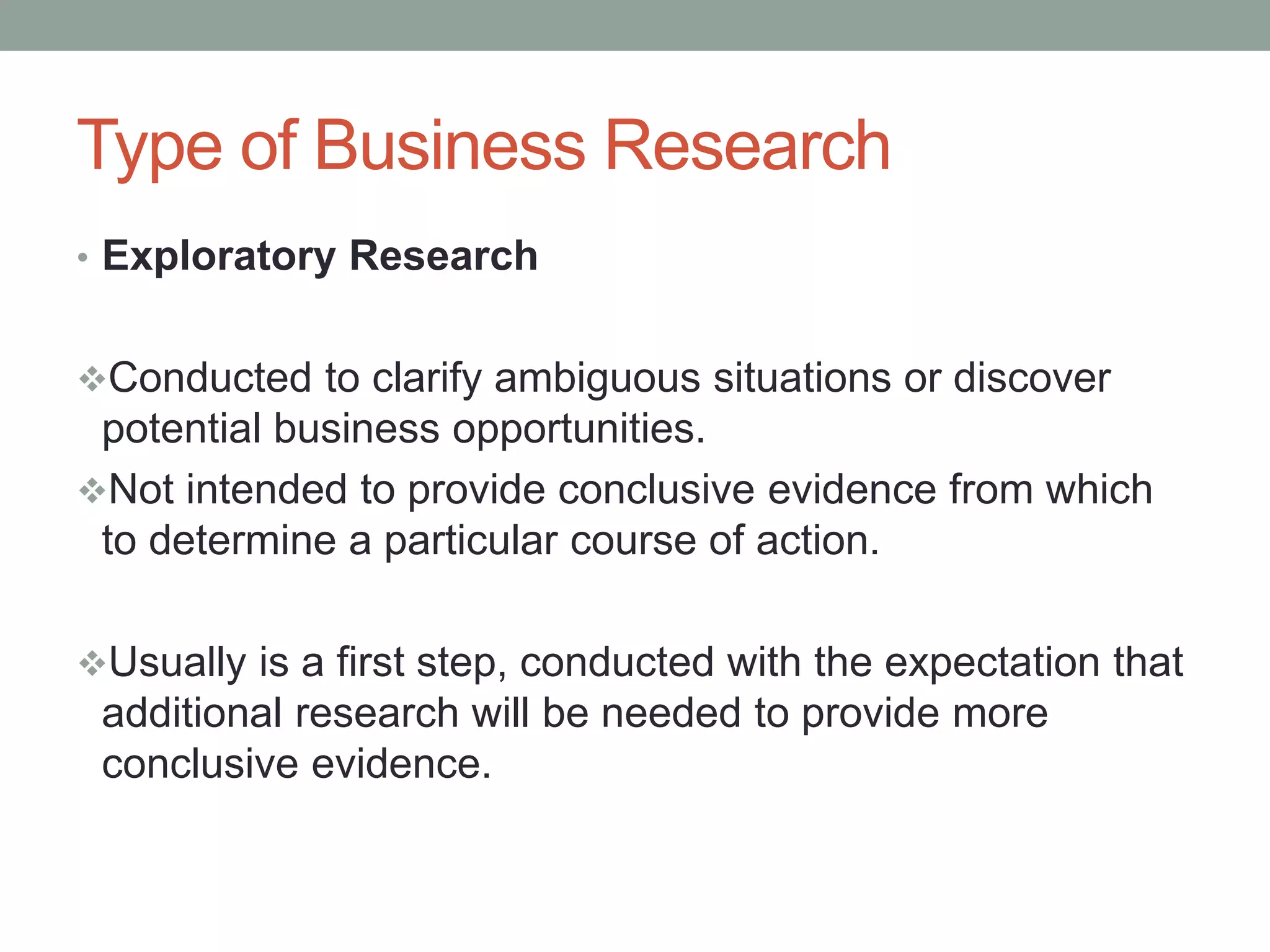 The types of Business Research, Business Reasearch process flowchart ...