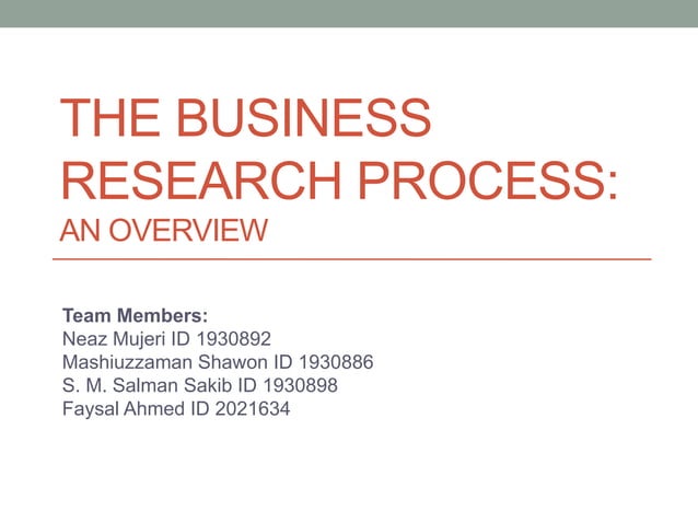 The types of Business Research, Business Reasearch process flowchart ...