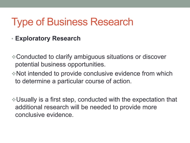 The types of Business Research, Business Reasearch process flowchart ...
