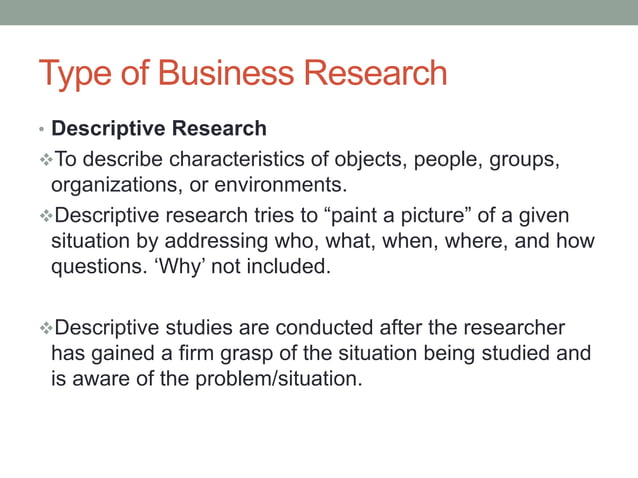 The types of Business Research, Business Reasearch process flowchart ...