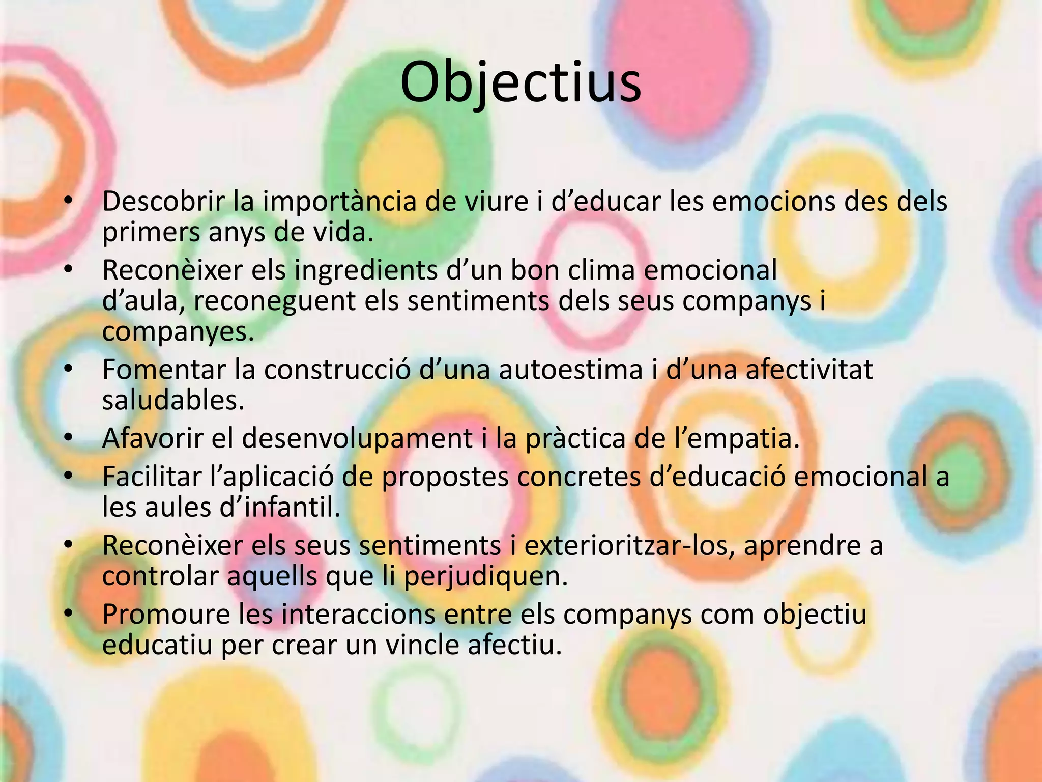 Pp les emocions al primer cicle d’educació infantil | PPTX