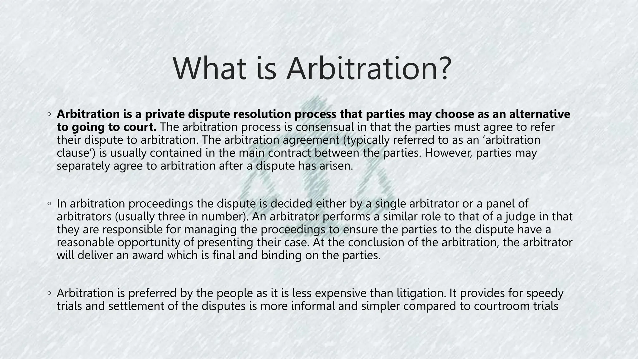 arbitration, conciliation and alternate dispute resolution methods | PPTX