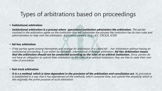 arbitration, conciliation and alternate dispute resolution methods | PPTX