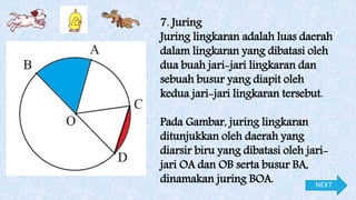 PPT MATERI LINGKARAN SMP KELAS 8 | PPTX